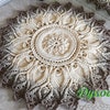 Lotus Flower Rug, Round Crochet Rug, Cozy Flower Rug, Knitted Rug, Home ...