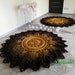 Lotus Flower Rug, Round Crochet Rug, Cozy Flower Rug, Knitted Rug, Home ...