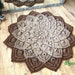 Lotus Flower Rug, Round Crochet Rug, Cozy Flower Rug, Knitted Rug, Home ...