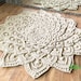 Lotus Flower Rug Round Crochet Rug Cozy Flower Rug Knitted - Etsy