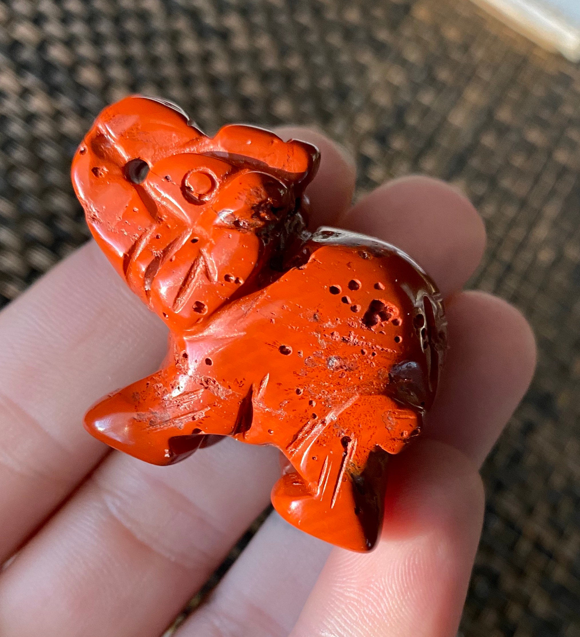 RED JASPER Elephant Carving Crystal Carving Crystal Animal | Etsy