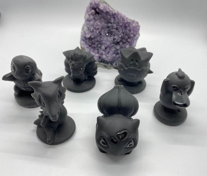 Obsidian Pokémon crystal carvings crystal Pokémon | Etsy