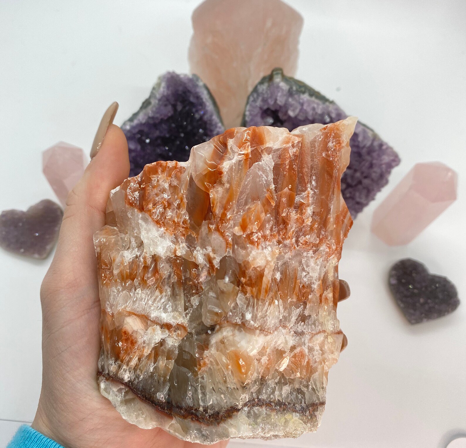 HUGE 2LB Raw Red Calcite Chunk Calcite Crystal - Etsy