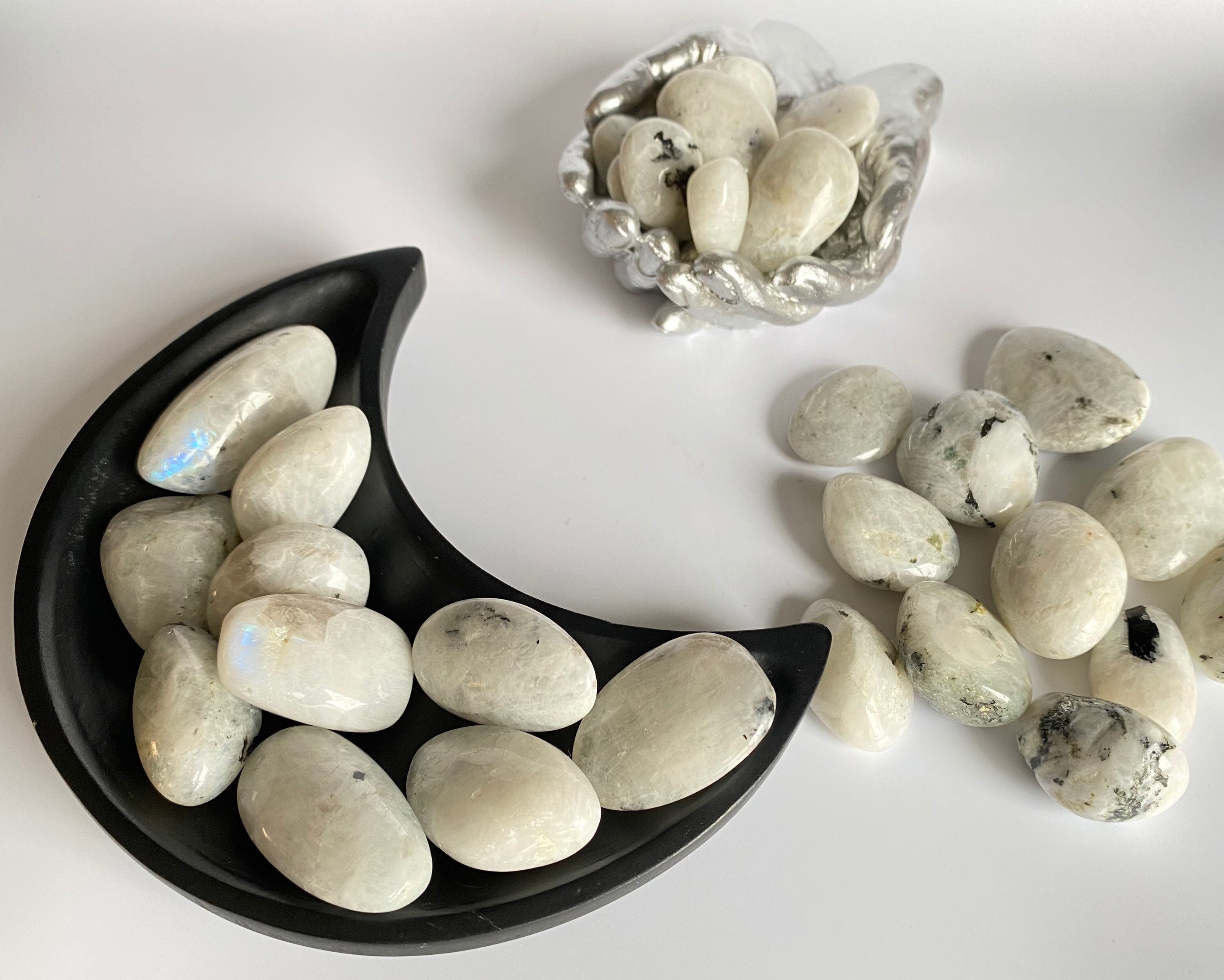 ONE1 Rainbow Moonstone Tumble Crystal Tumble - Etsy Australia