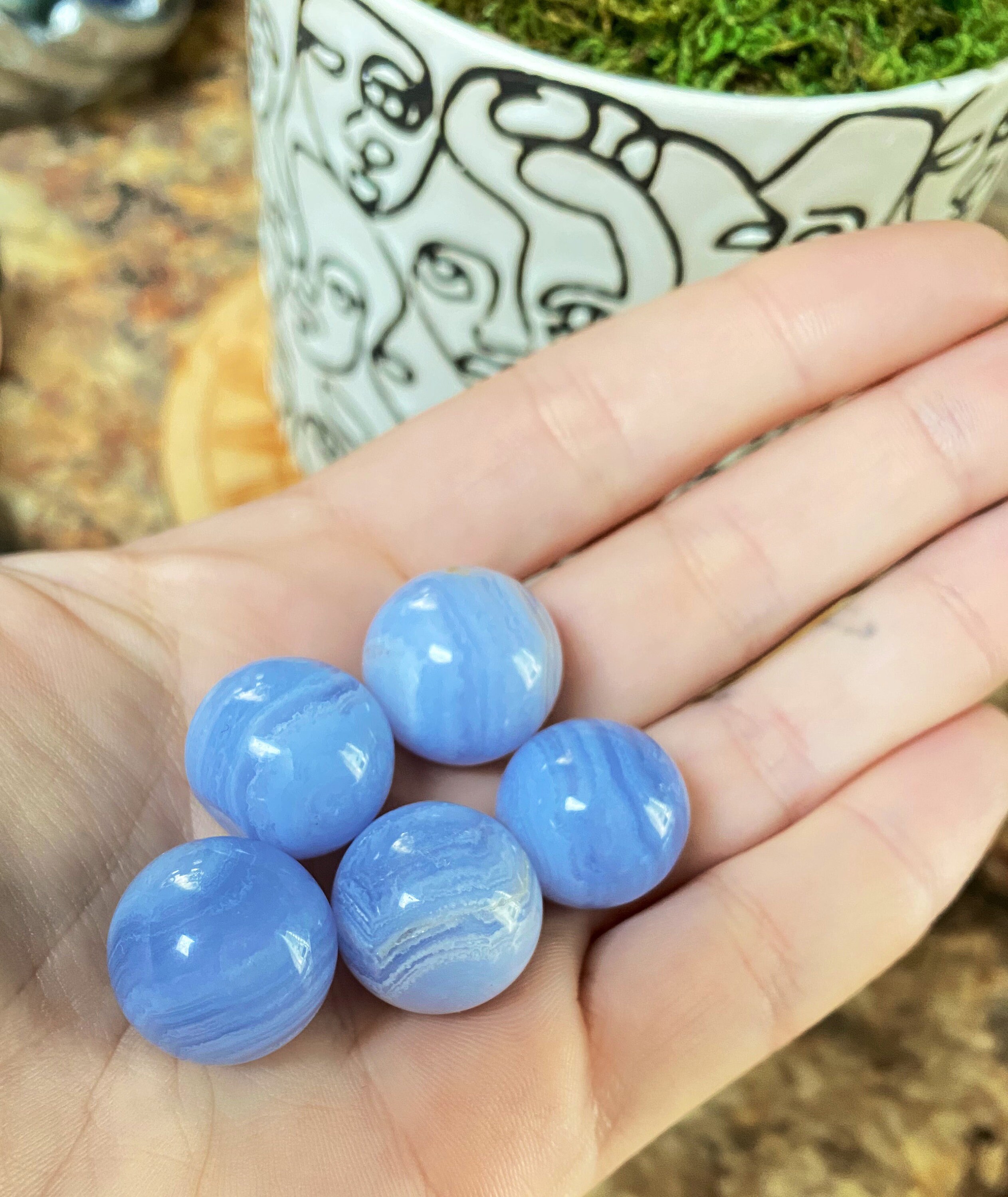 Mini BLUE LACE AGATE Sphere, Crystal Sphere, Crystal Ball (17-18mm) - Etsy