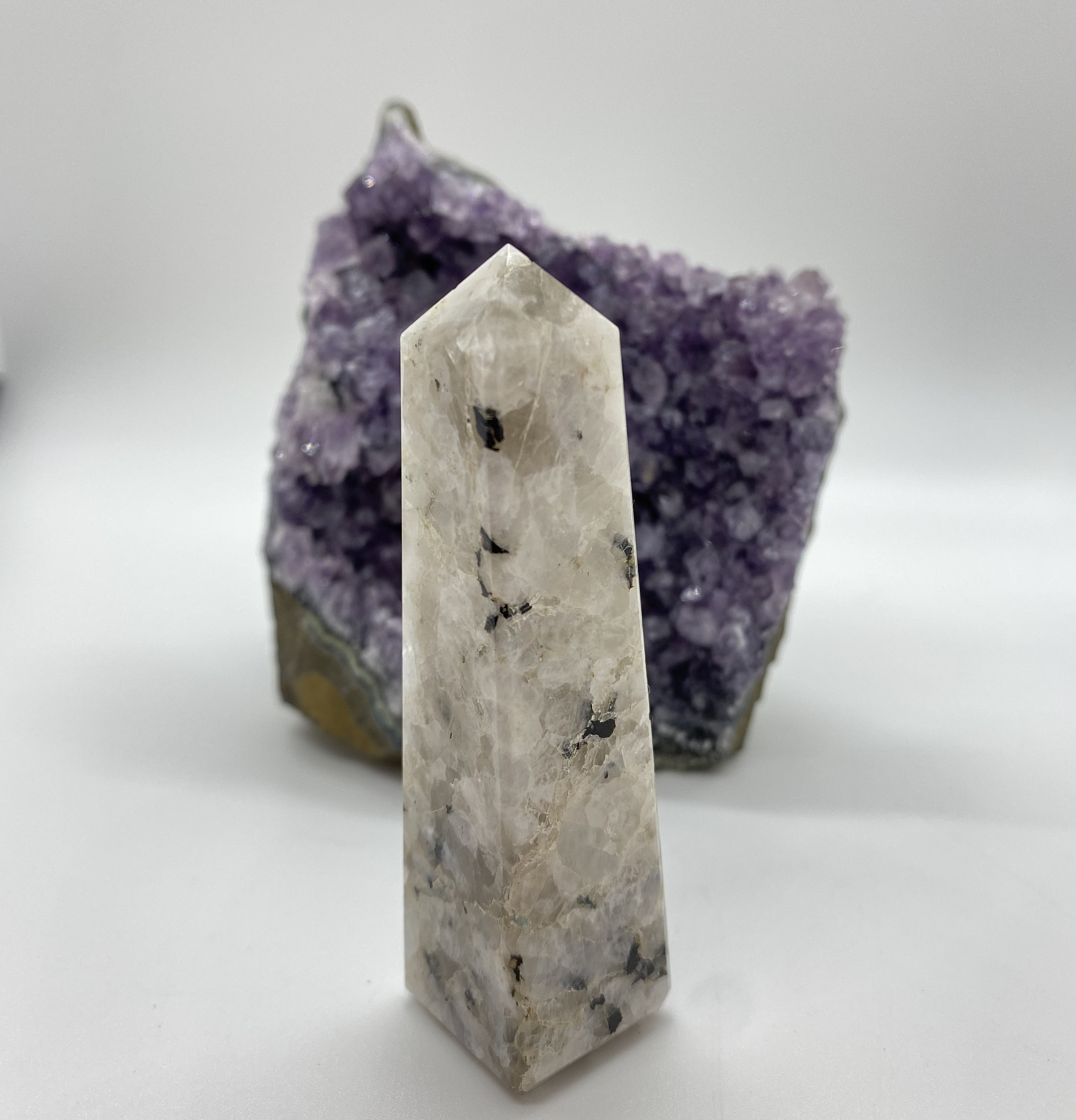 Rainbow Moonstone Tower Moonstone Point Crystal tower moon | Etsy