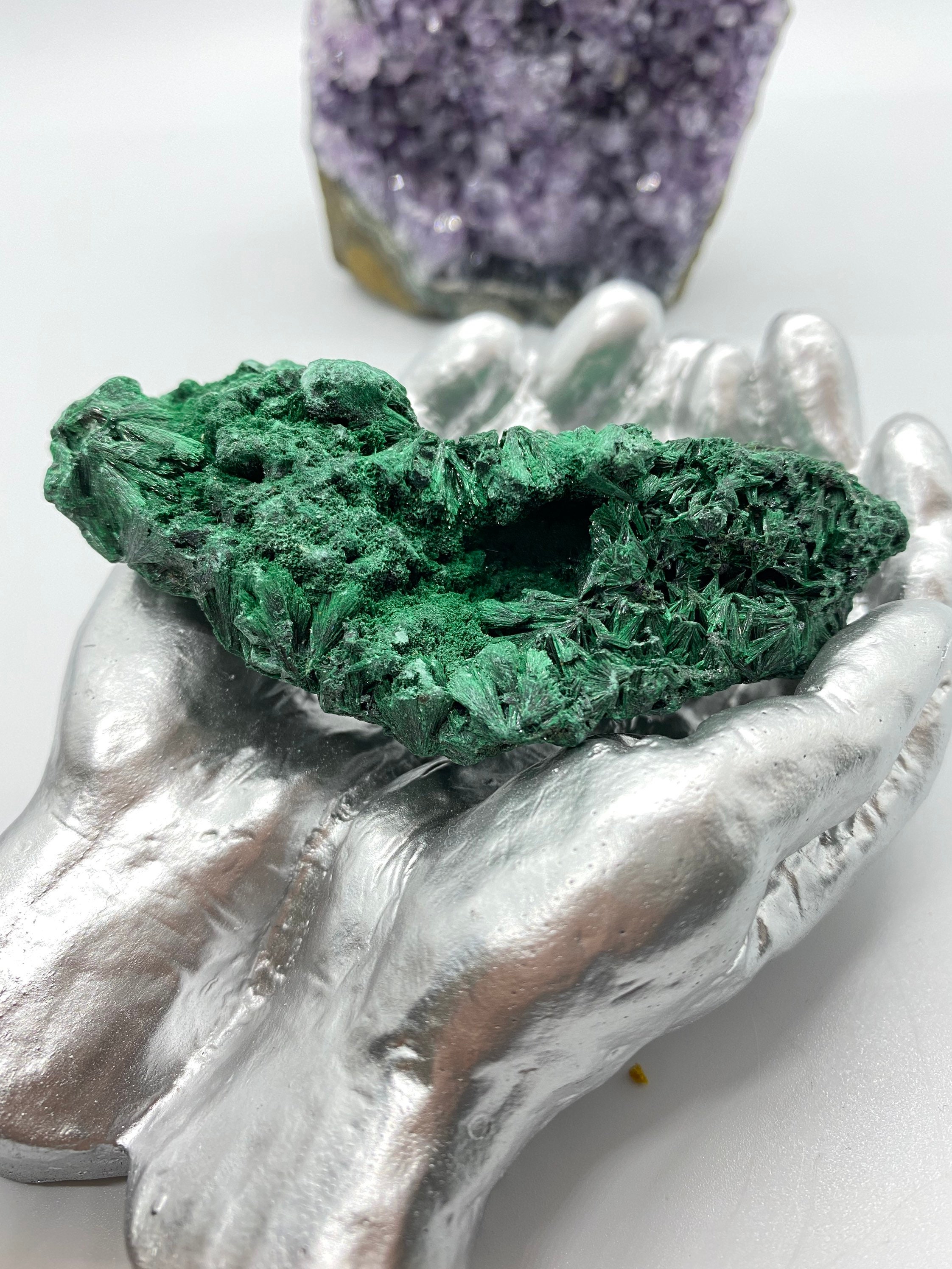 Raw Fibrous Malachite raw crystal 103g | Etsy