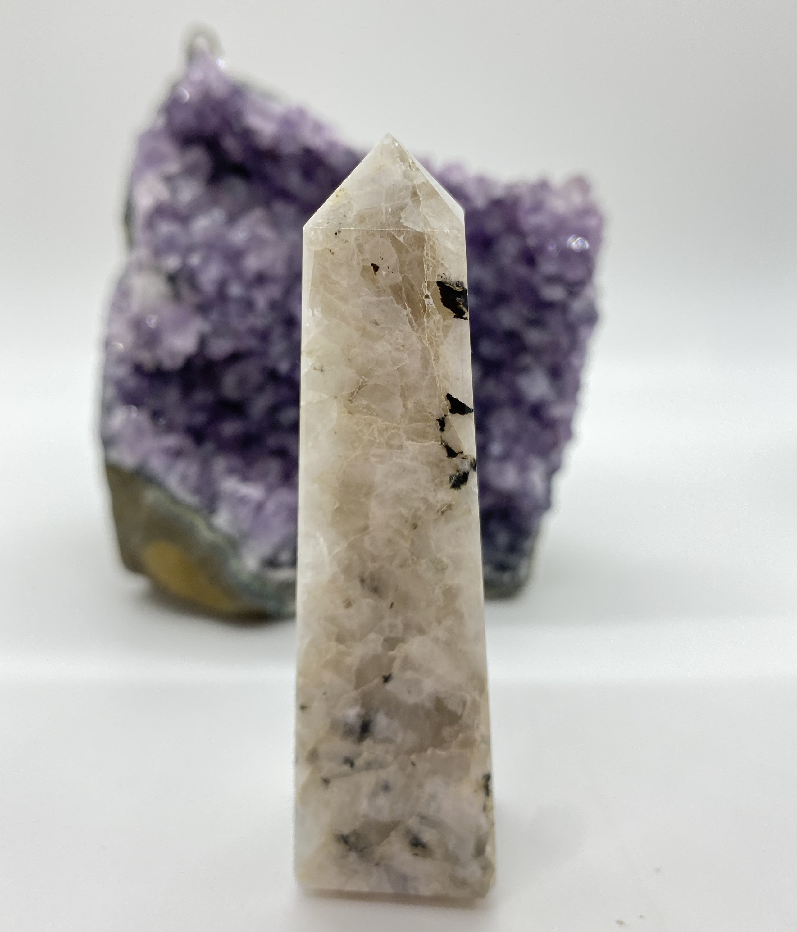 Rainbow Moonstone Tower Moonstone Point Crystal tower moon | Etsy