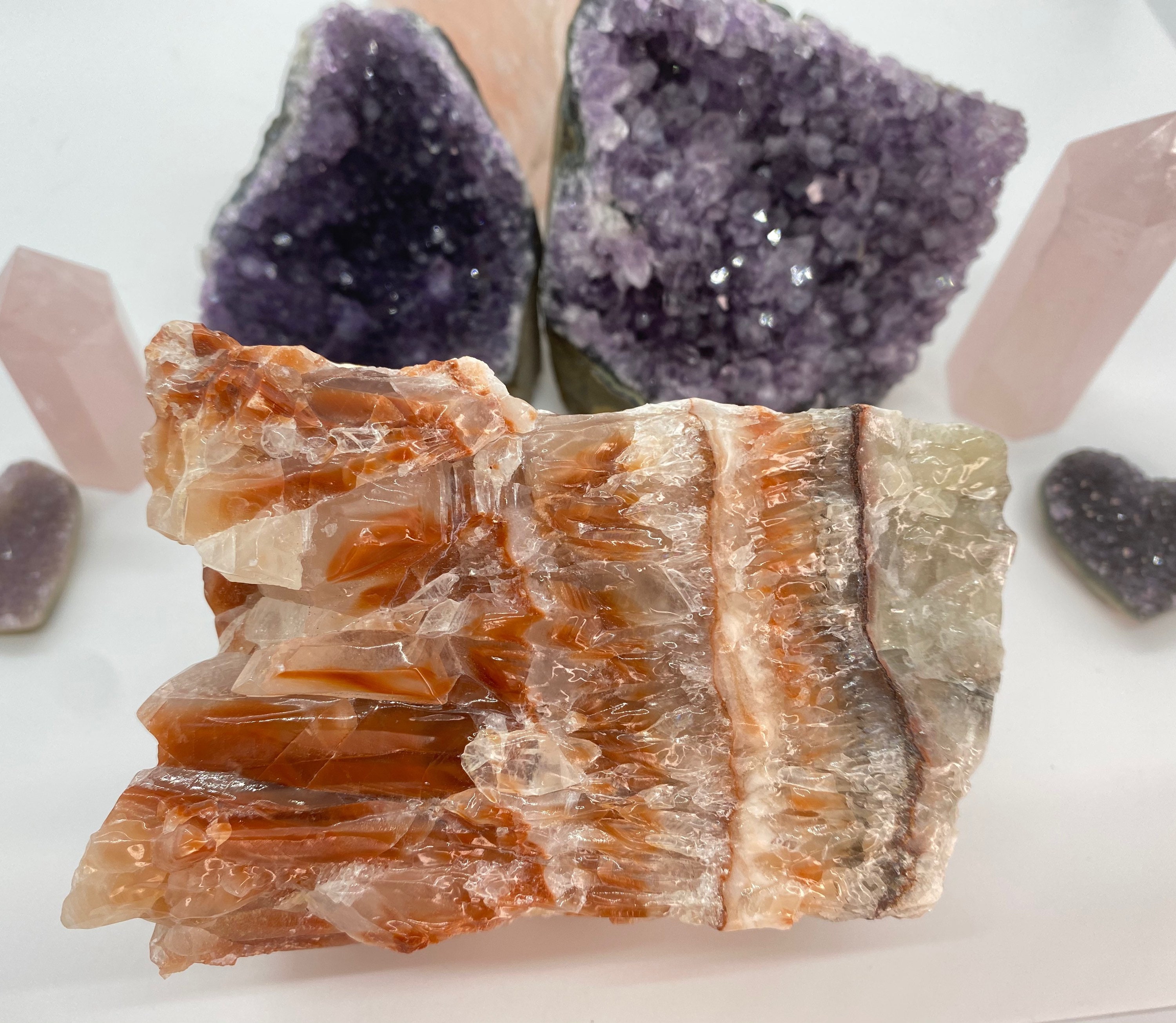 HUGE 2LB Raw Red Calcite Chunk Calcite Crystal - Etsy