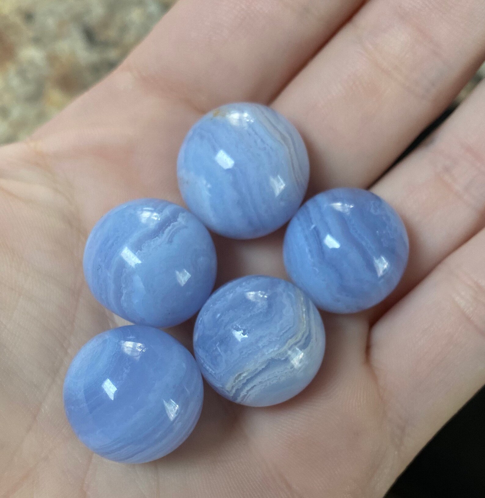 Mini BLUE LACE AGATE Sphere crystal sphere crystal ball | Etsy