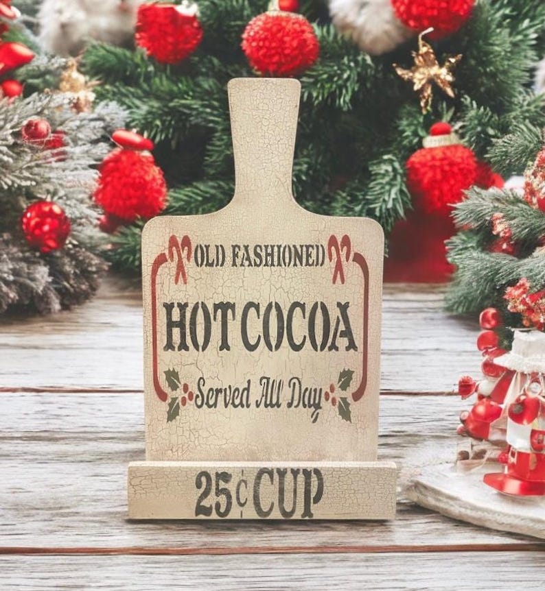Old Fashioned Hot Cocoa Sign - Etsy