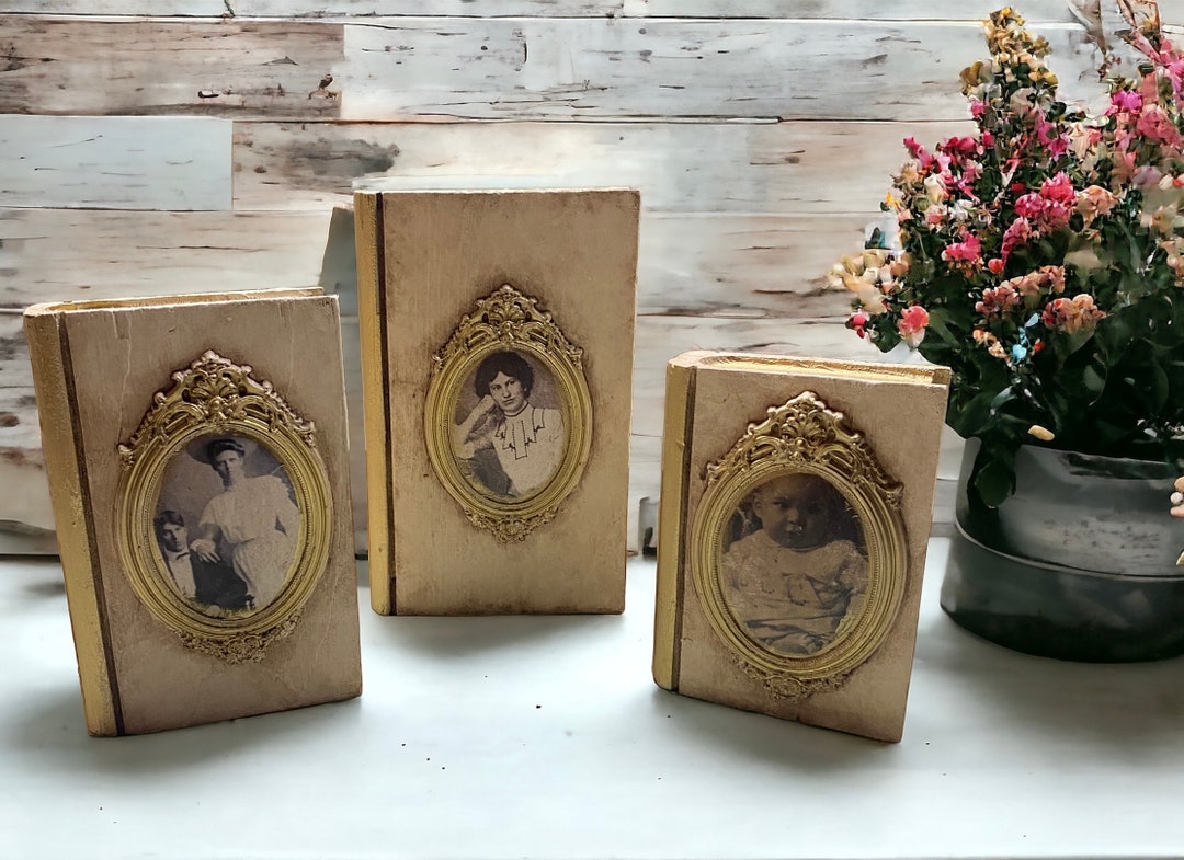Set of 3 Wooden Antique Style Photo Albums - Etsy