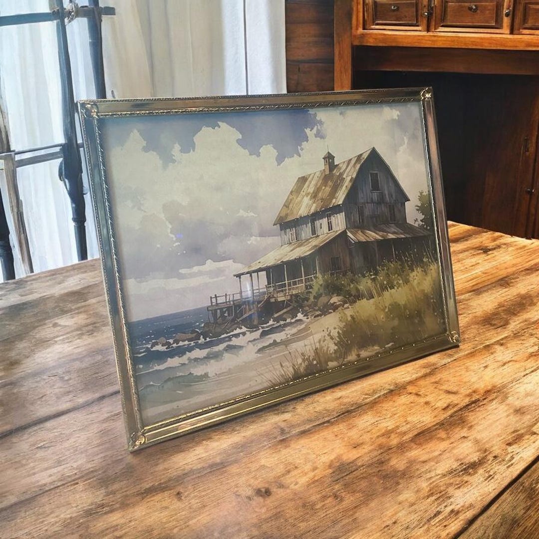 Rustic Coastal Farmhouse Art - Etsy