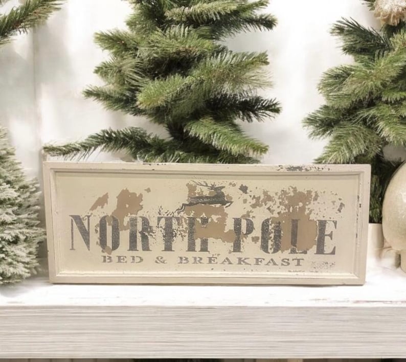 Rustic North Pole Bed & Breakfast Sign. - Etsy