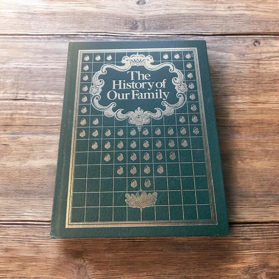 Vintage Green Family History Book With Gold Accents. - Etsy