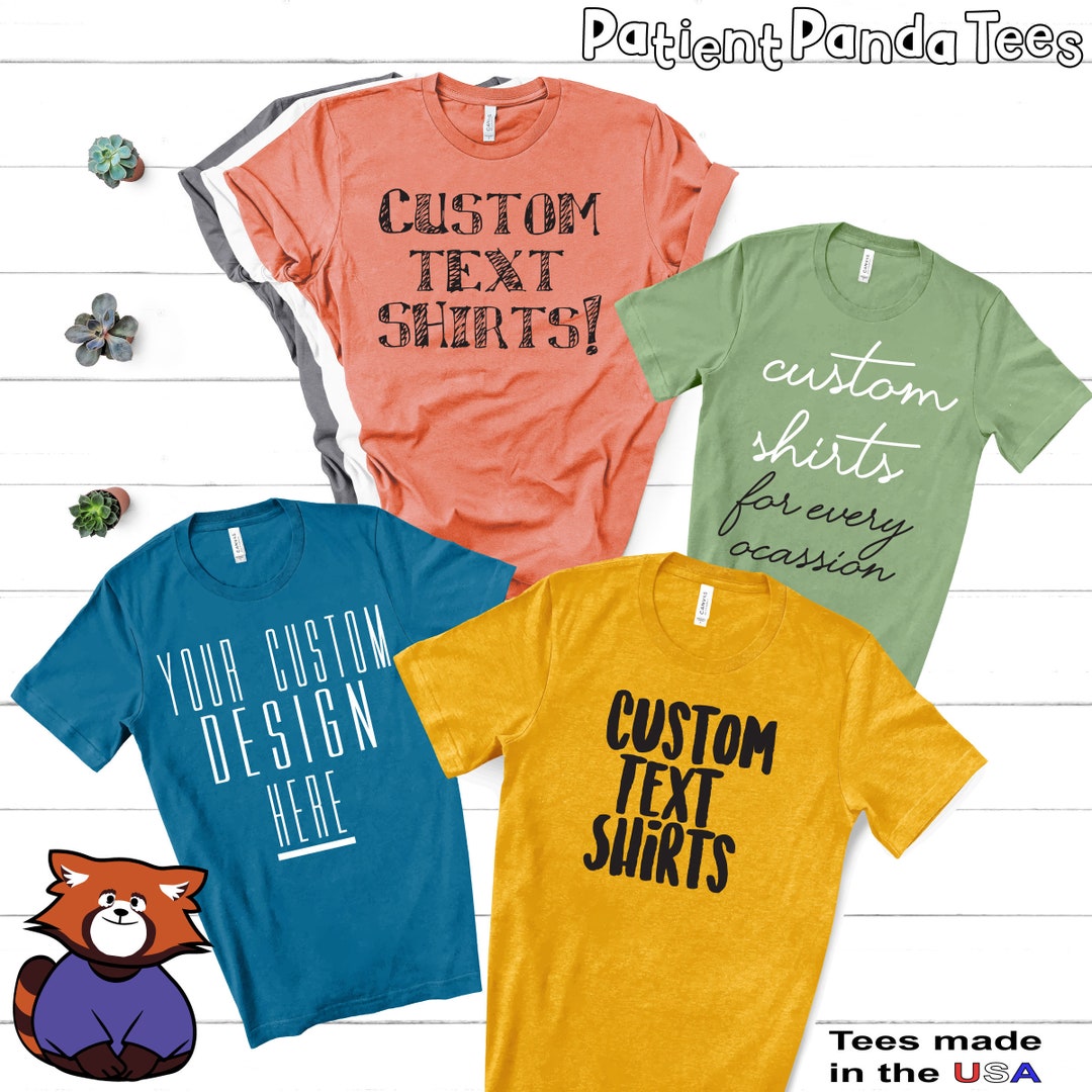 Adult Custom Text Tees - Etsy