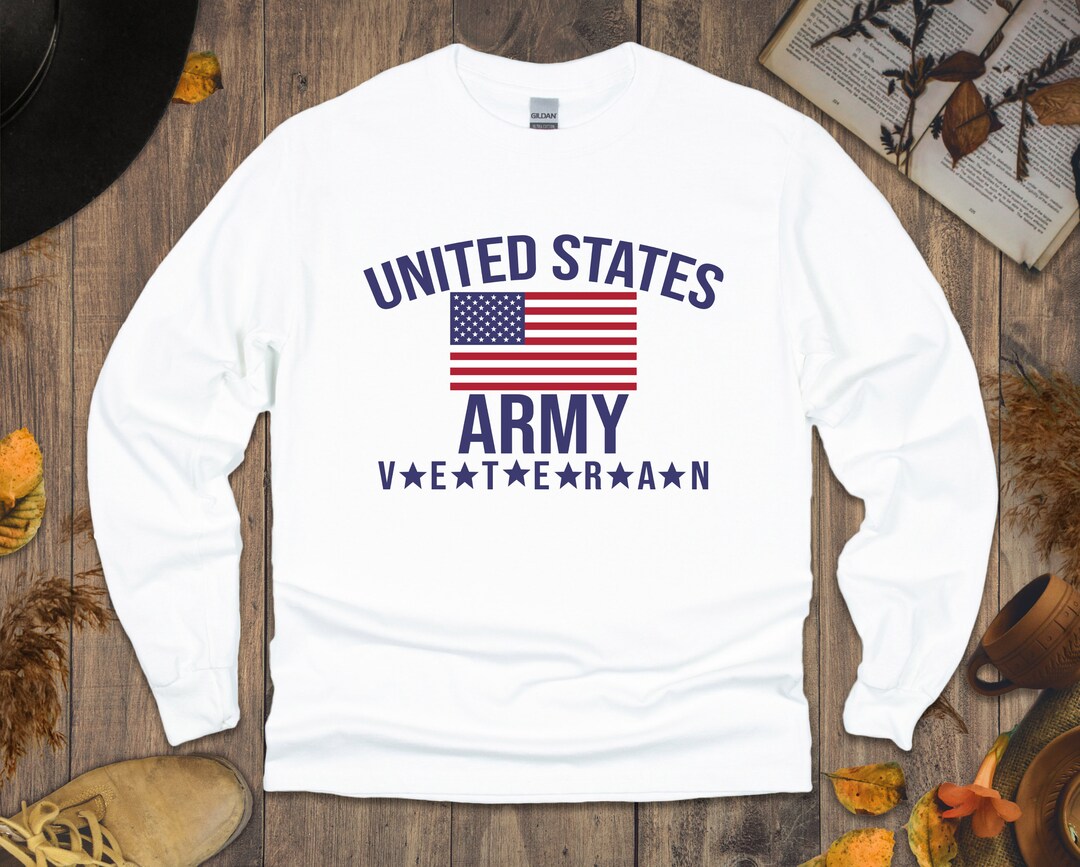 US Army Veteran Long Sleeve Tee - Unisex Veteran, Veterans Day, Army ...