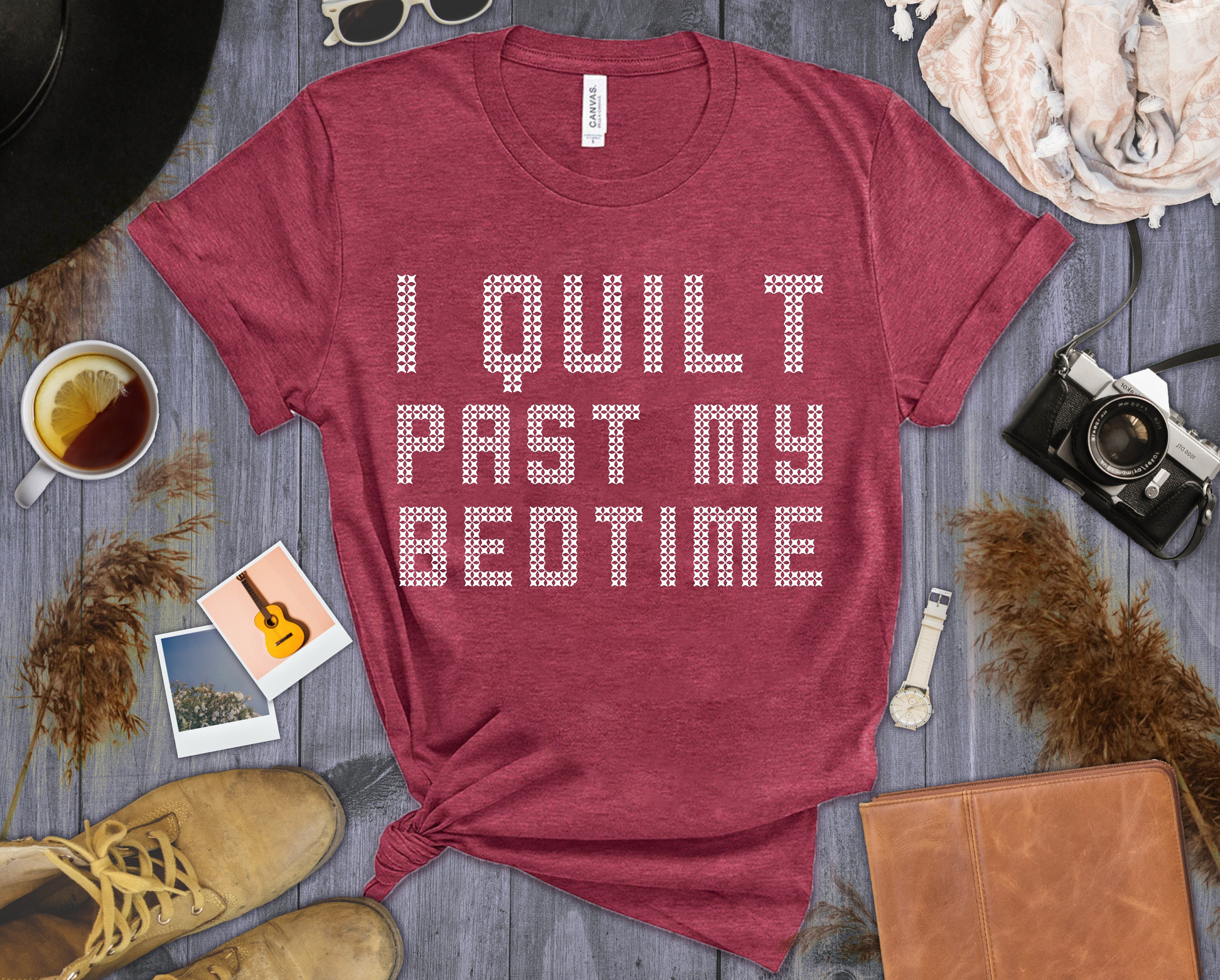 I Quilt Past My Bedtime Tee Seamstress Shirt Quilting | Etsy