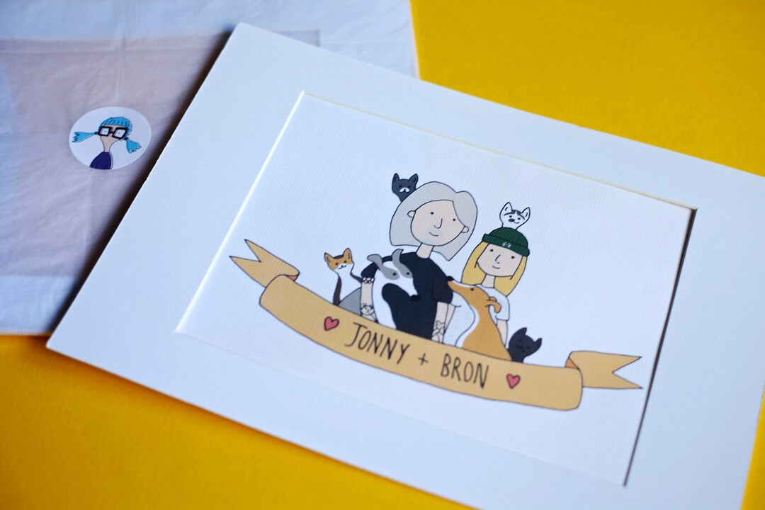 Custom A4 Portrait Illustration - Etsy