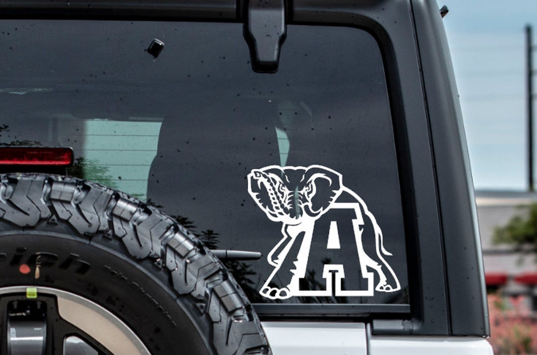 Vinyl Angry Elephant and Letter A Decal Sticker FREE SHIPPING! | Many ...