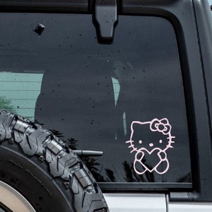 Vinyl Hello Kitty With Heart Decal Sticker FREE SHIPPING Many Sizes ...