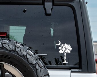 South Carolina Palmetto Tree Beach Decal Flower Decal Coffee Cup Decal ...