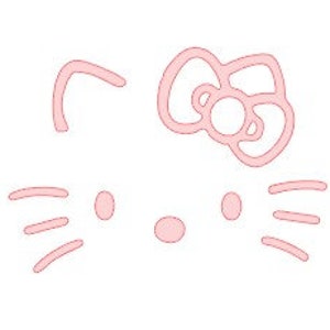 Vinyl Hello Kitty Face Decal Sticker FREE SHIPPING! | Many Sizes ...