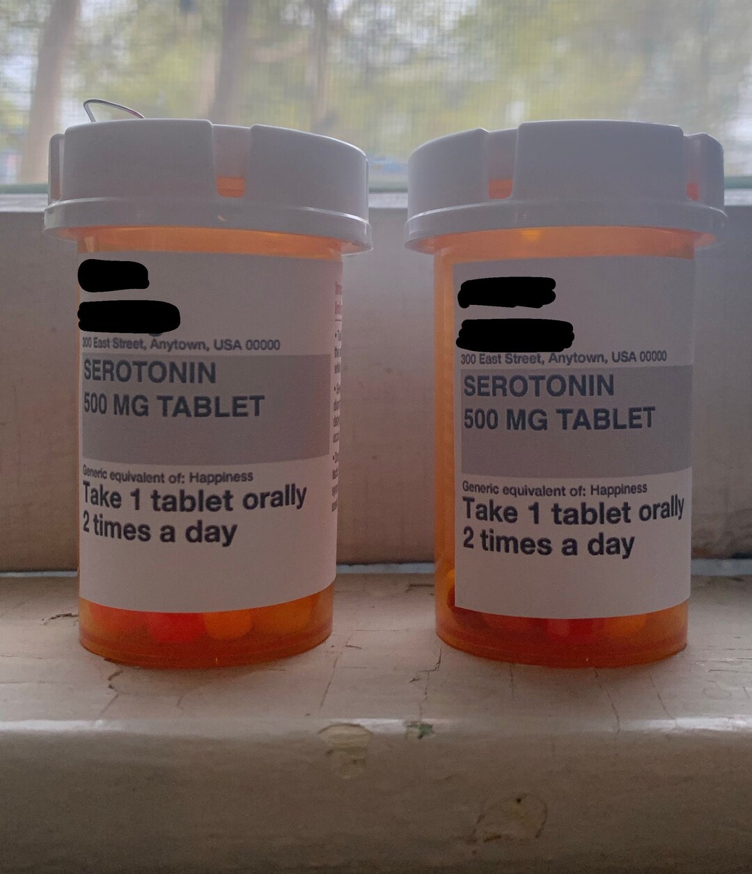 Serotonin Pill Bottle Earrings Customizable LBGTQ - Etsy