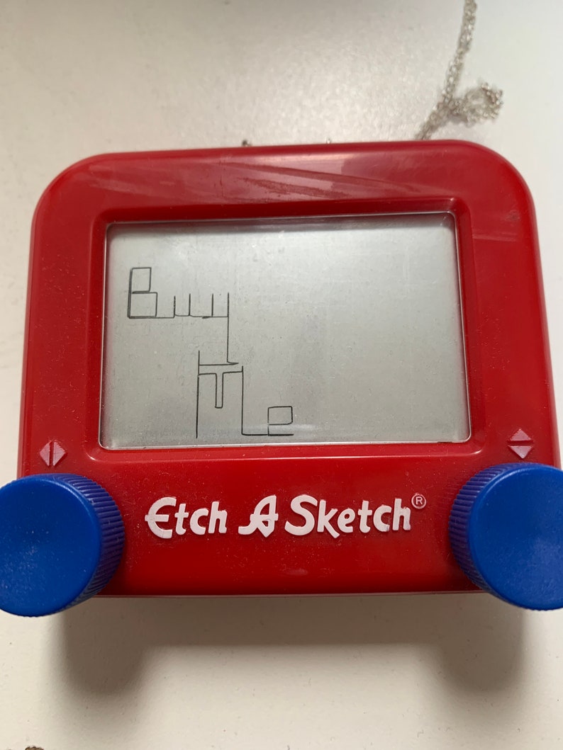 Mini Etch-a-sketch Necklace | Etsy