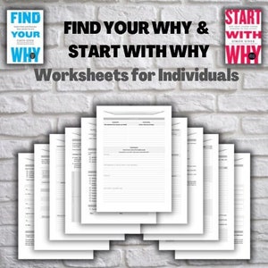 Find Your WHY & Start With WHY Worksheets for Individuals - Etsy