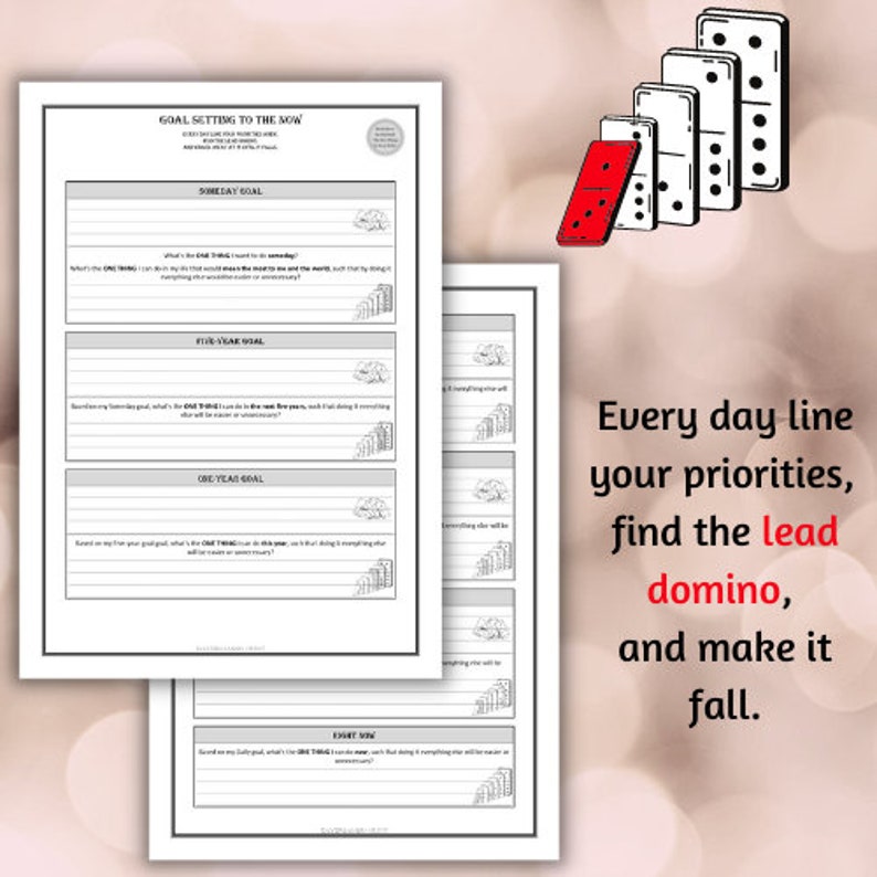 THE ONE THING Worksheets / Planner Black for Gary Kellers - Etsy