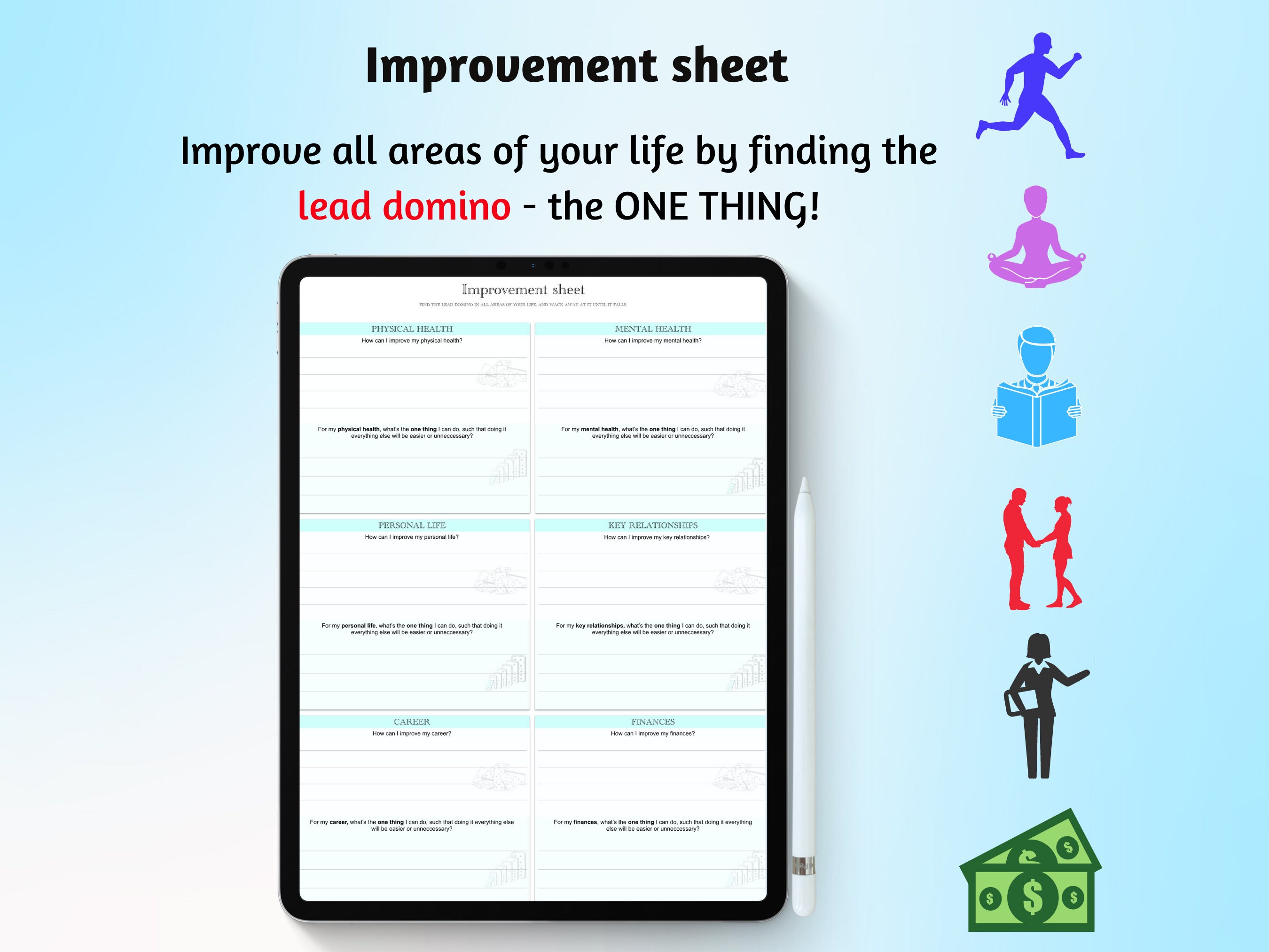 The One Thing Digital Worksheets mint Color - Etsy