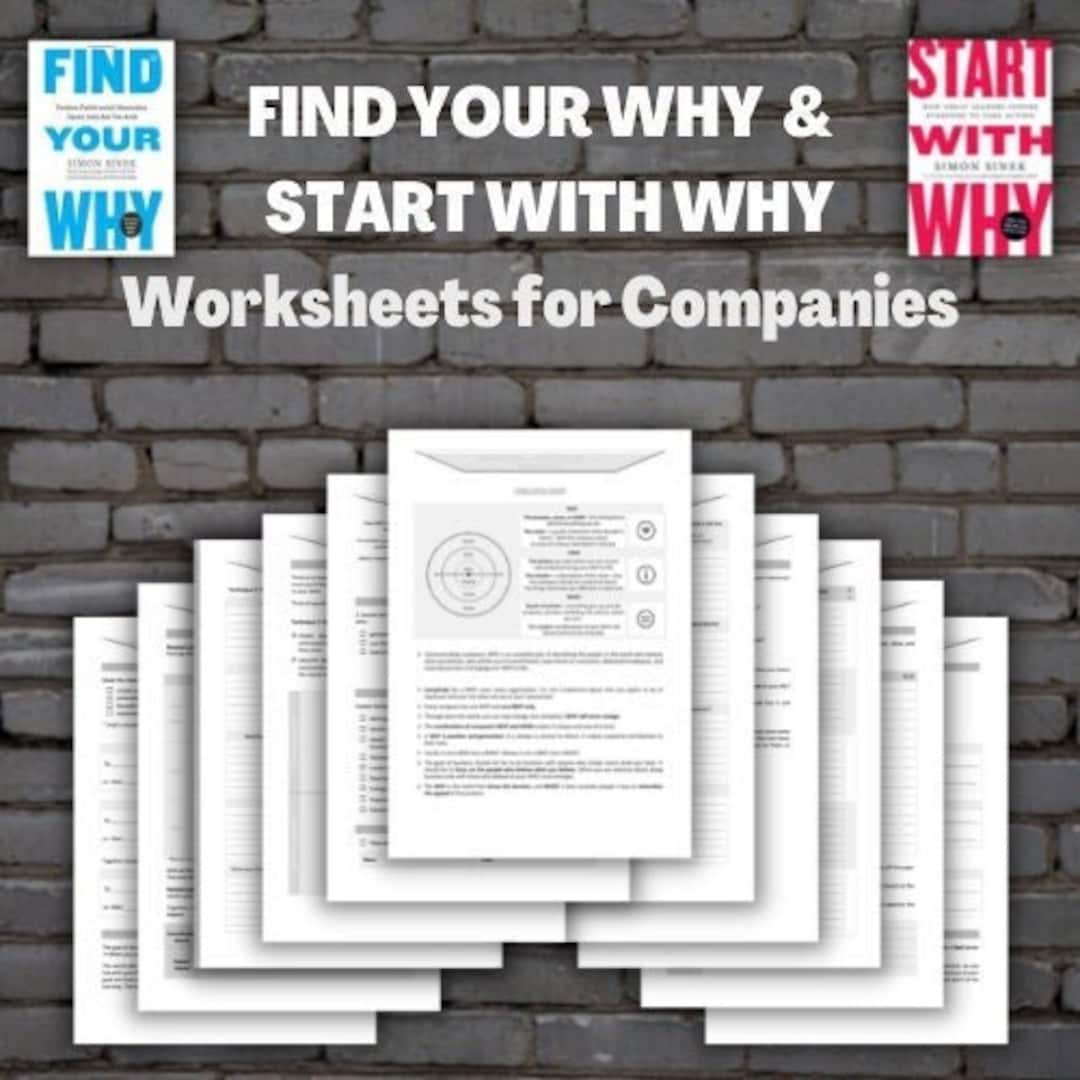 Find Your WHY & Start With WHY Worksheets for Companies - Etsy