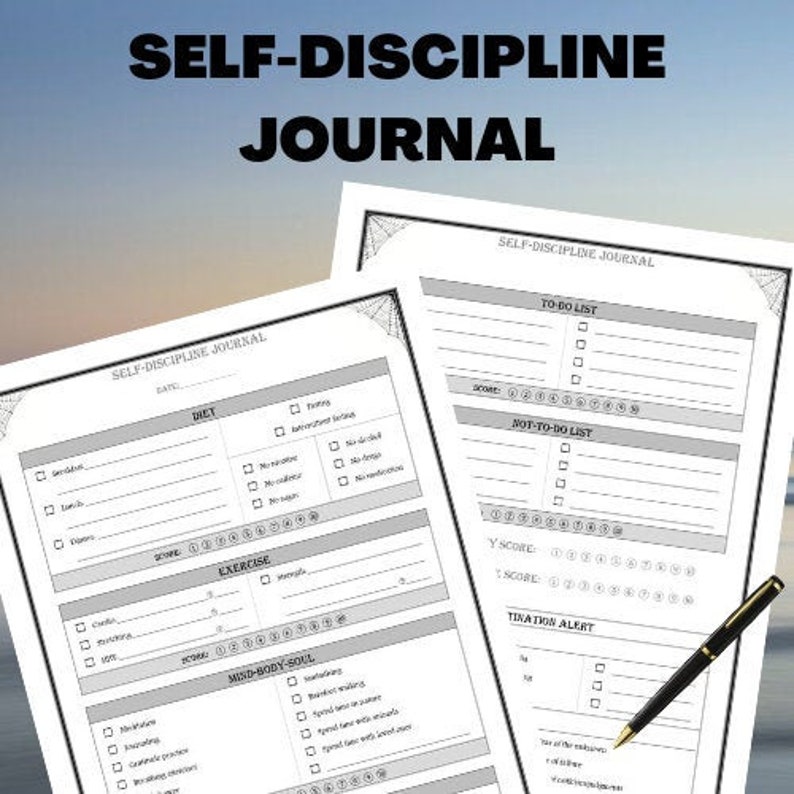 Self-discipline journal | Etsy