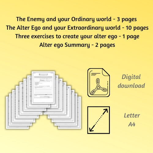 ALTER EGO EFFECT Worksheets / Workbook for Todd Hermans - Etsy