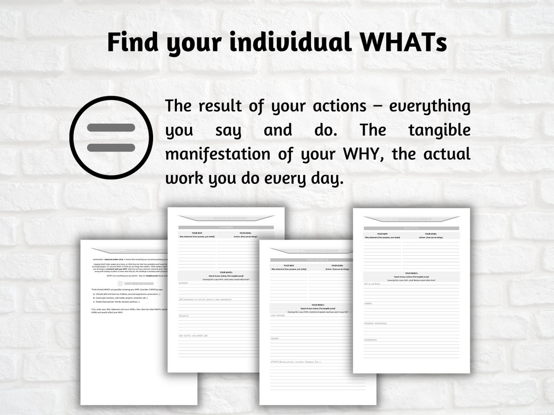 Find Your WHY & Start With WHY Worksheets for Individuals - Etsy