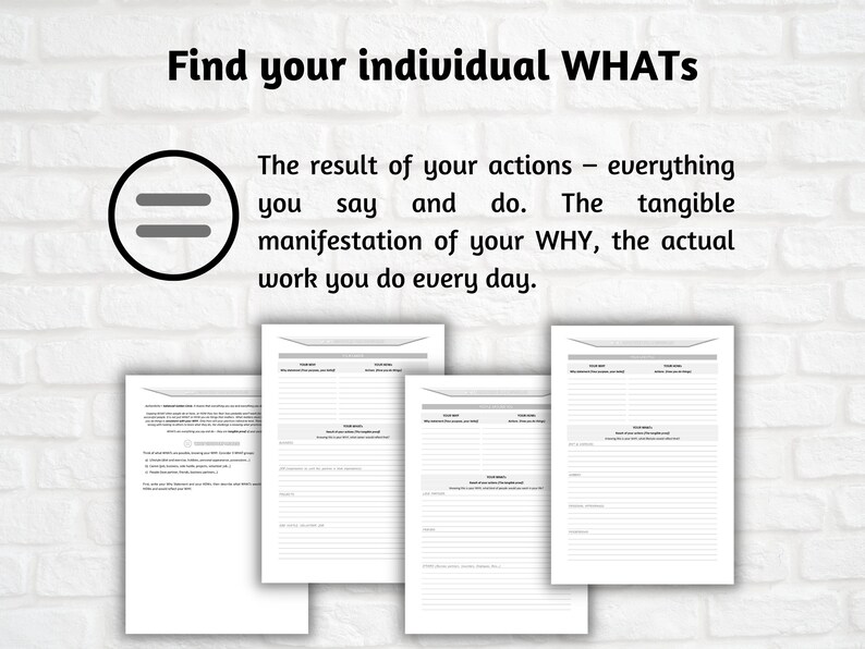 Find Your WHY & Start With WHY Worksheets for Individuals - Etsy