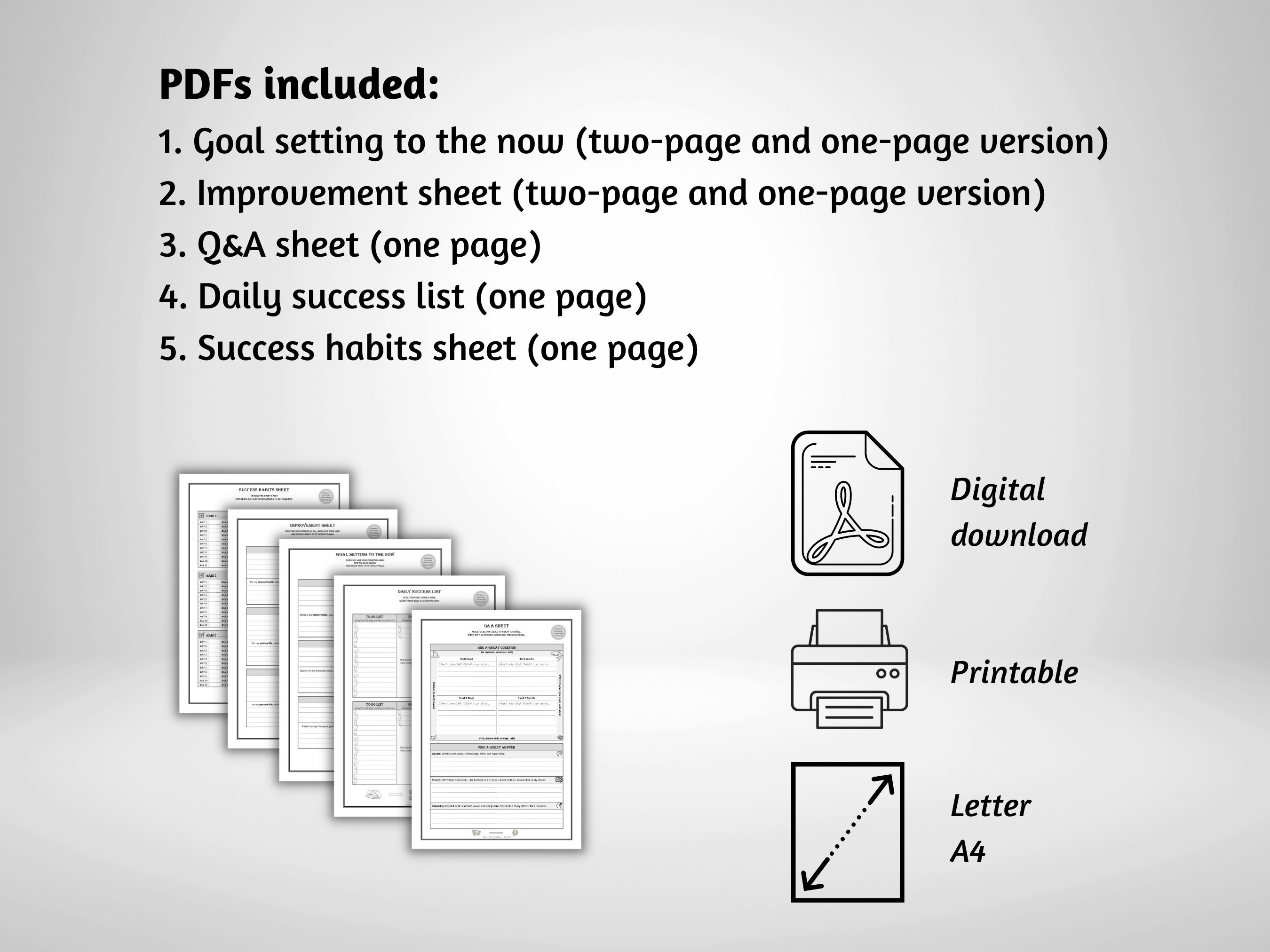 THE ONE THING Worksheets / Planner - Black (for Gary Keller’s Book) - Etsy