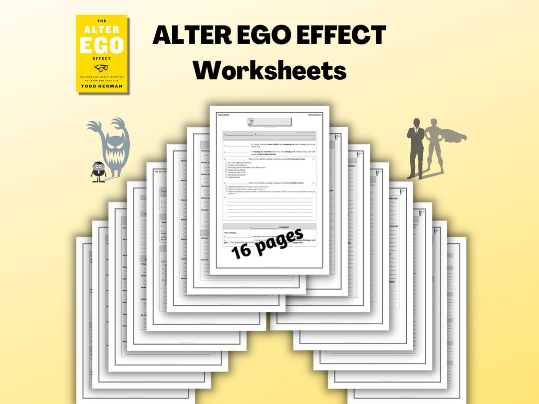 ALTER EGO EFFECT Worksheets / Workbook (for Todd Herman’s Book) - Etsy UK