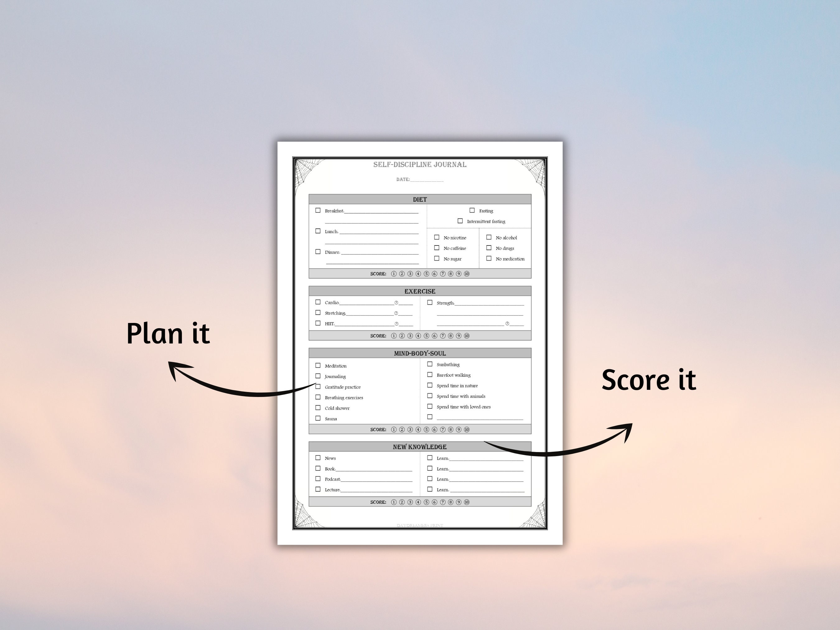 Self-discipline Journal - Etsy