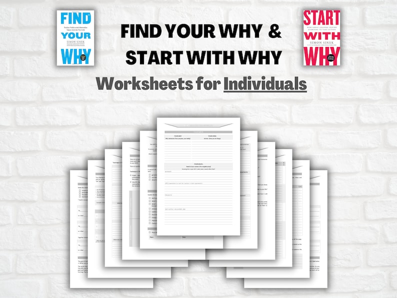 Find Your WHY & Start With WHY Worksheets for Individuals - Etsy