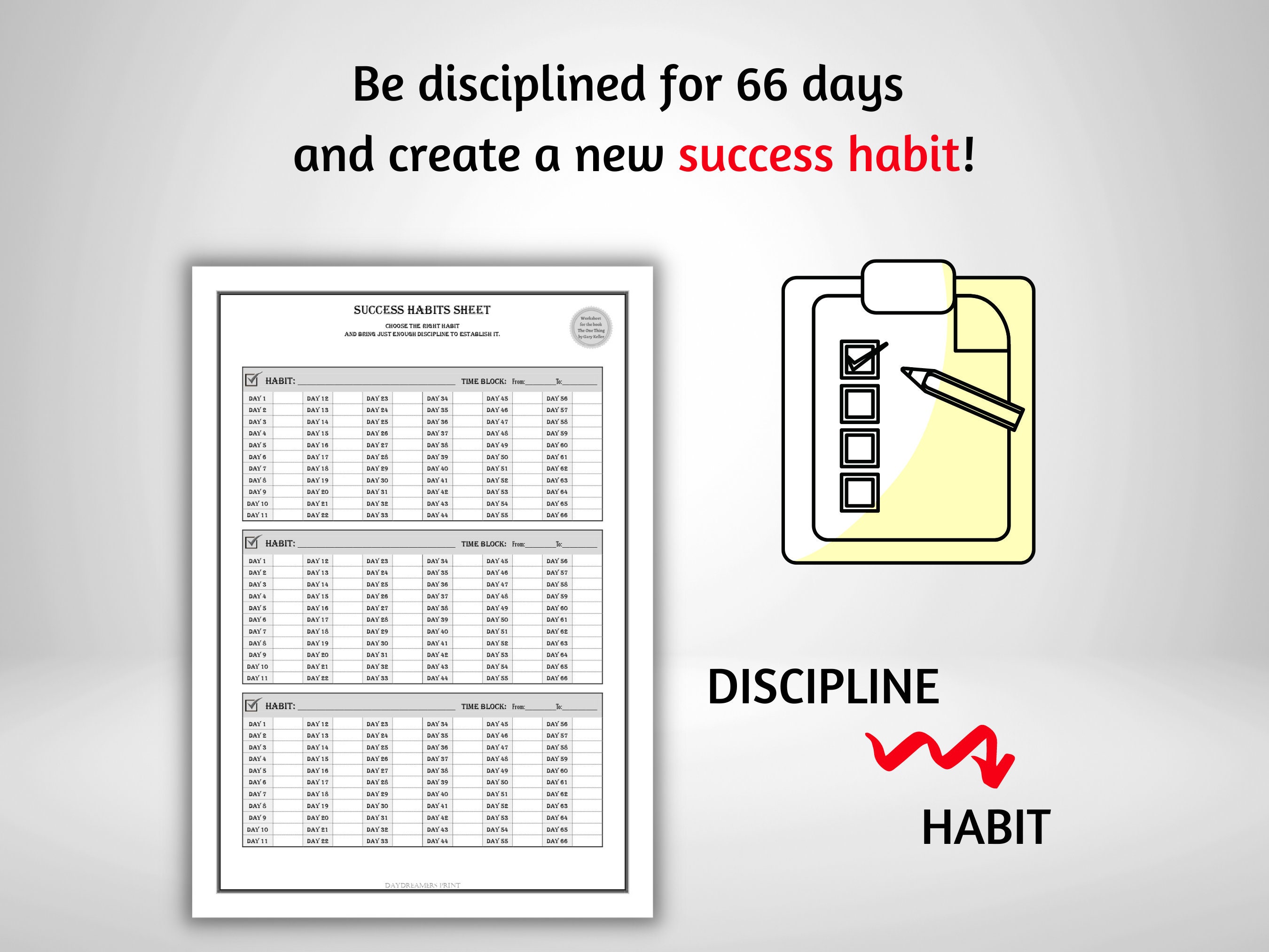 THE ONE THING Worksheets / Planner - Black (for Gary Keller’s Book) - Etsy