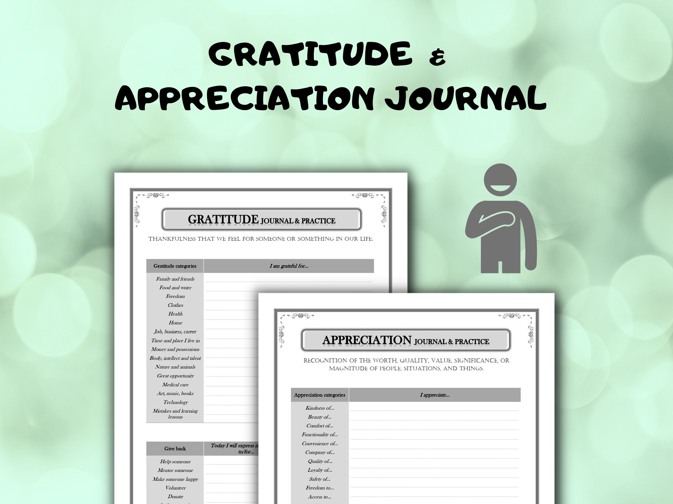 Gratitude and Appreciation Journal Black - Etsy
