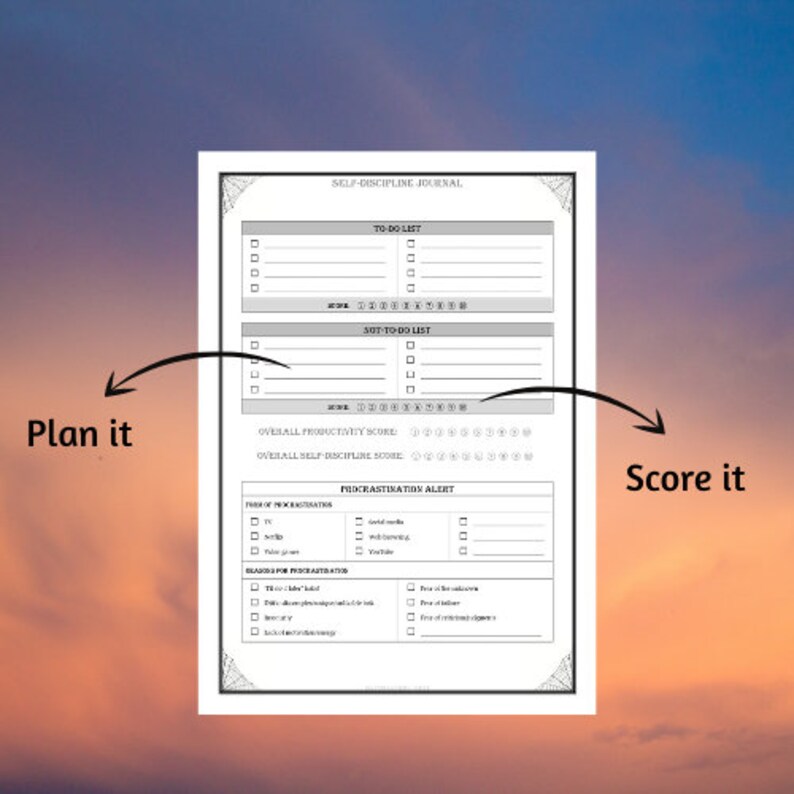 Self-discipline Journal | Etsy
