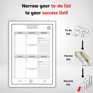 THE ONE THING Worksheets / Planner - Black (for Gary Keller’s Book) - Etsy