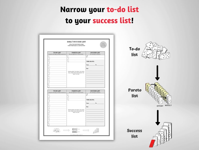 THE ONE THING Worksheets / Planner - Black (for Gary Keller’s Book) - Etsy