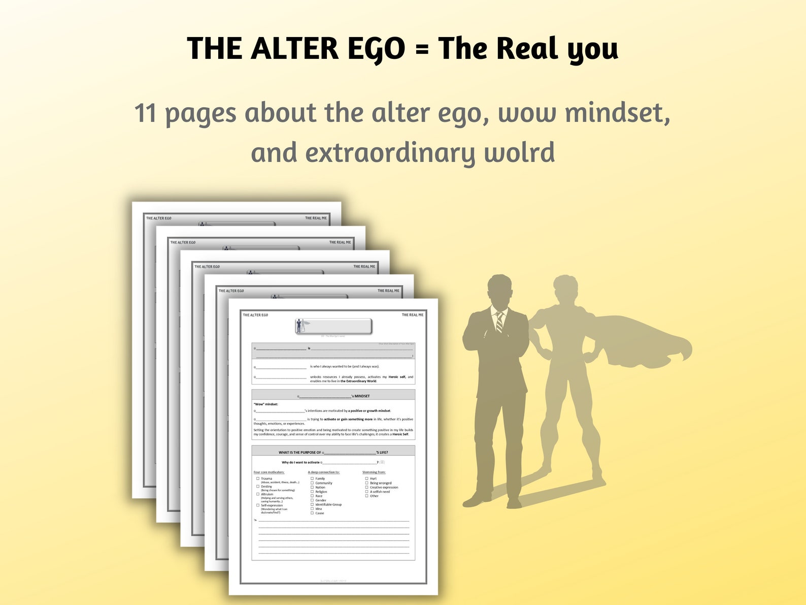 ALTER EGO EFFECT Worksheets / Workbook (for Todd Herman’s Book) - Etsy
