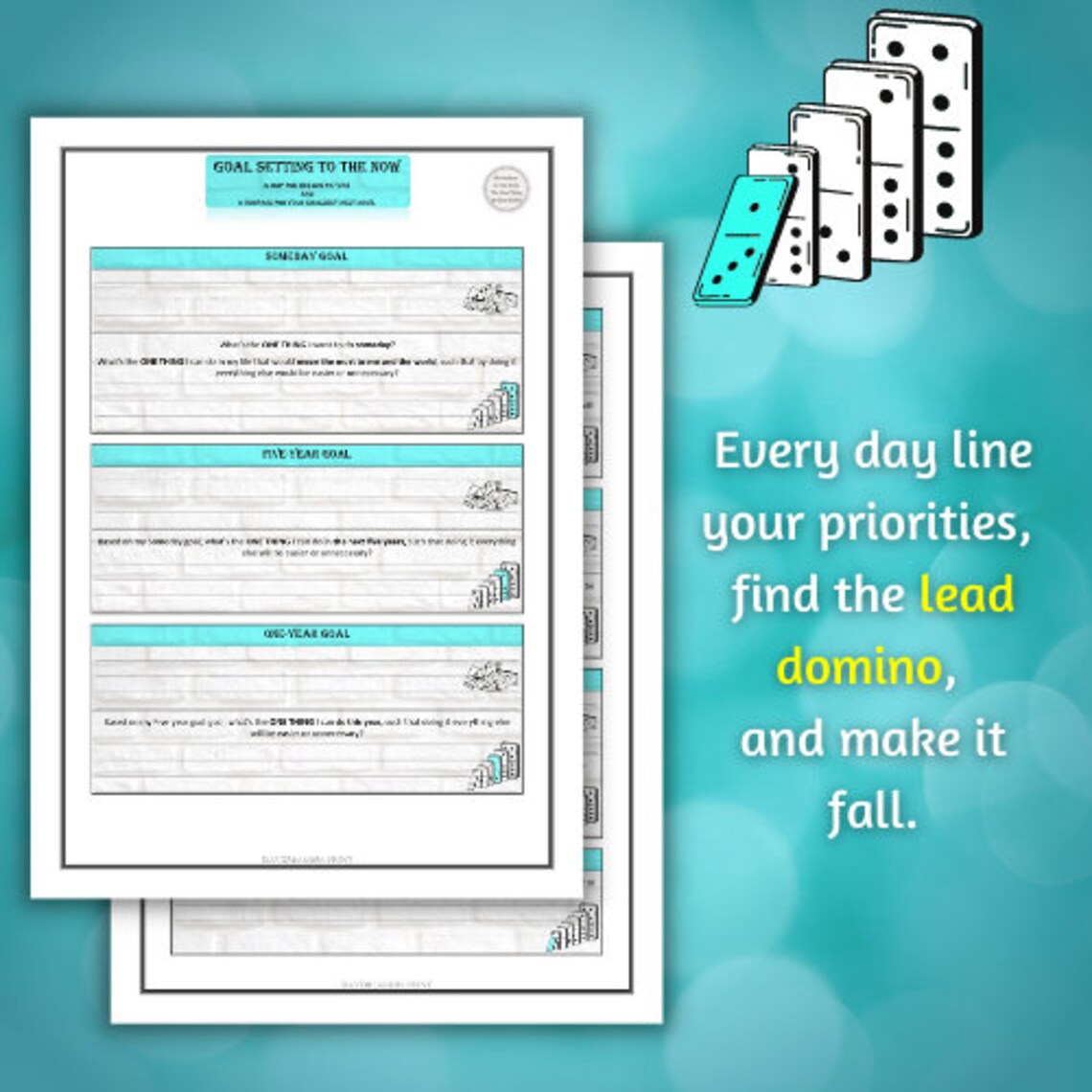 THE ONE THING Worksheets / Planner for Gary Kellers Book | Etsy