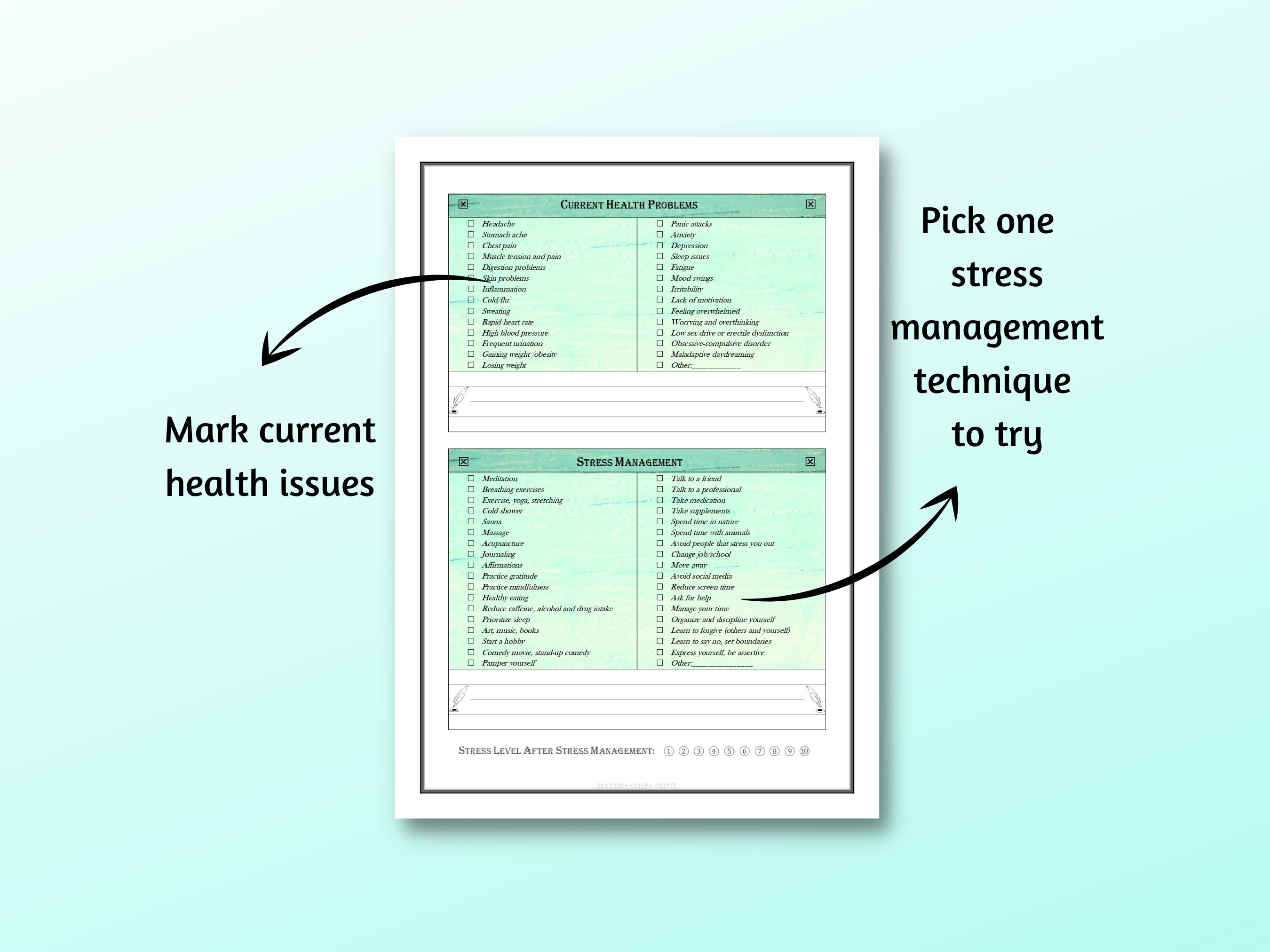 Stress Management Journal Green - Etsy