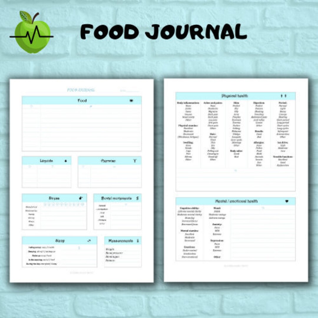 Food Journal - Etsy